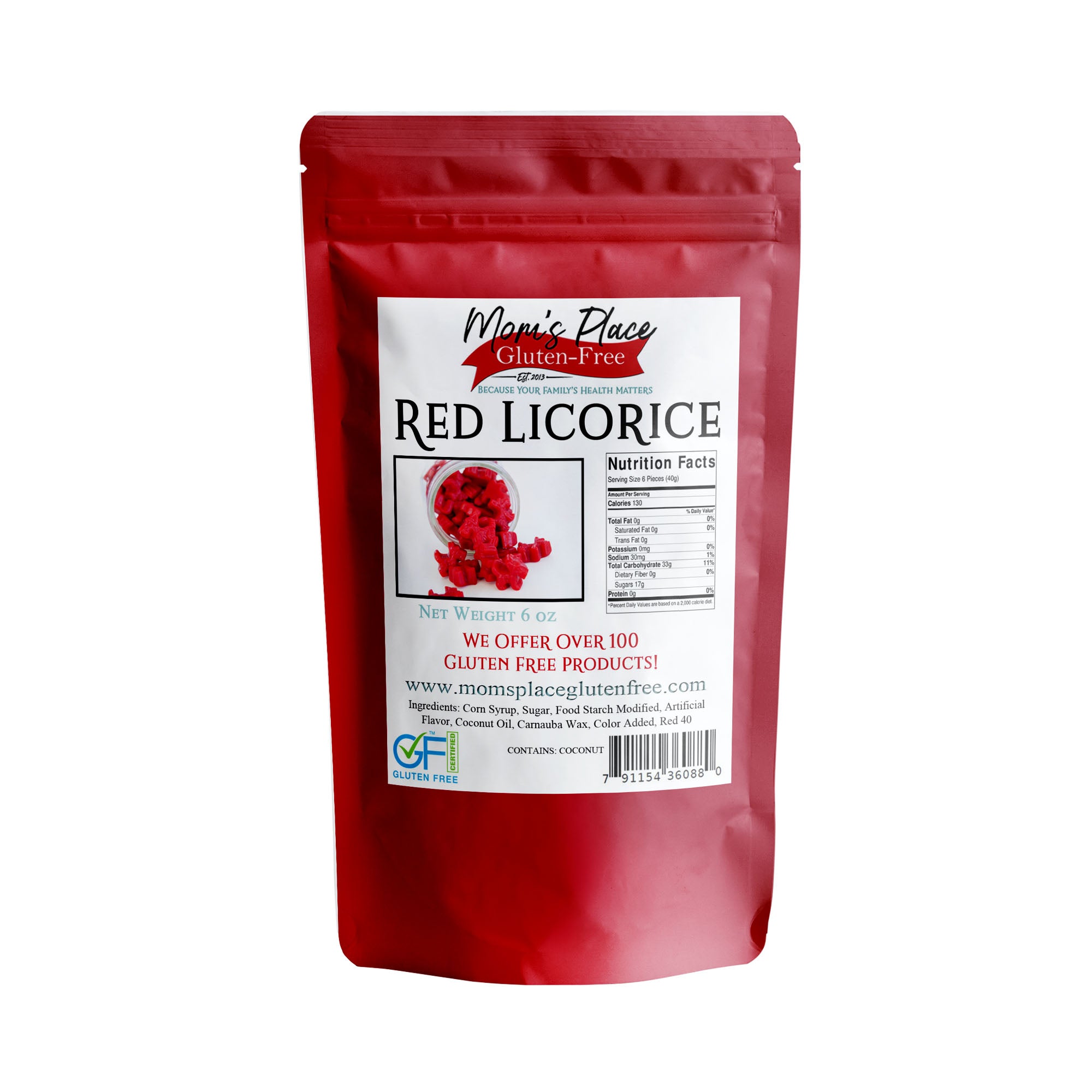 Gluten-Free Red Licorice - Mom's Place Gluten Free